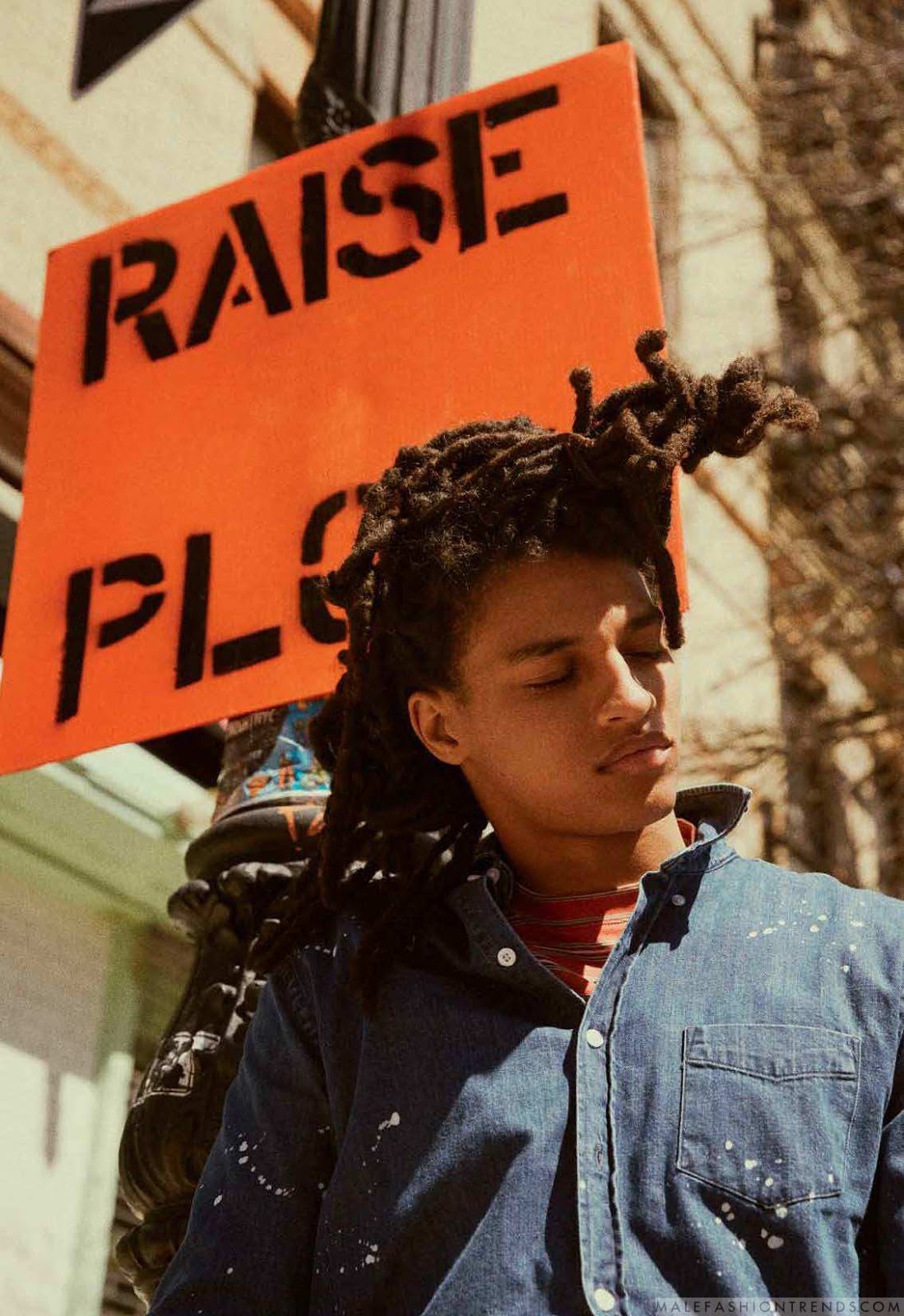 Malcom Evans luce el nuevo estilo americano para EUROMAN Magazine