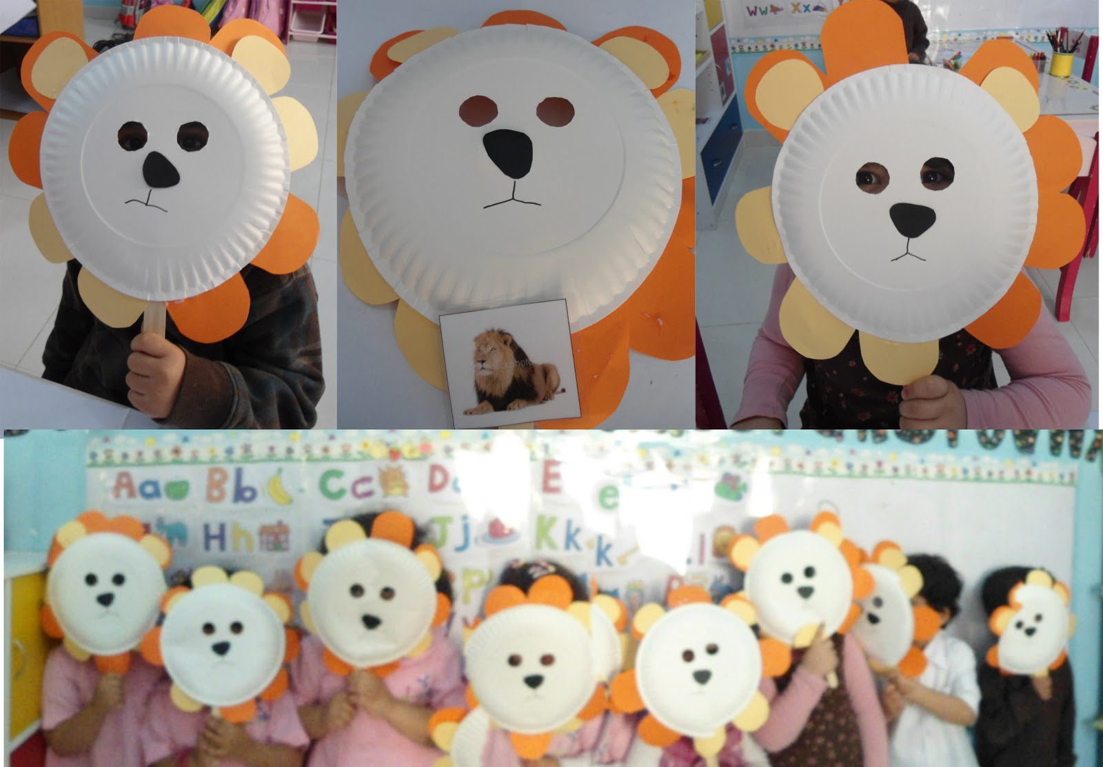 Paper Plate Lion Mask