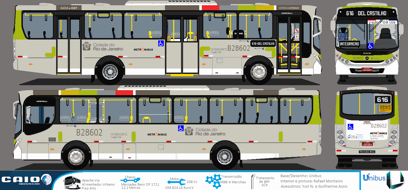 RALIVE TRANSPORTE: B28602 - Caio Apache Vip III Mercedes-Benz OF-1721 ...