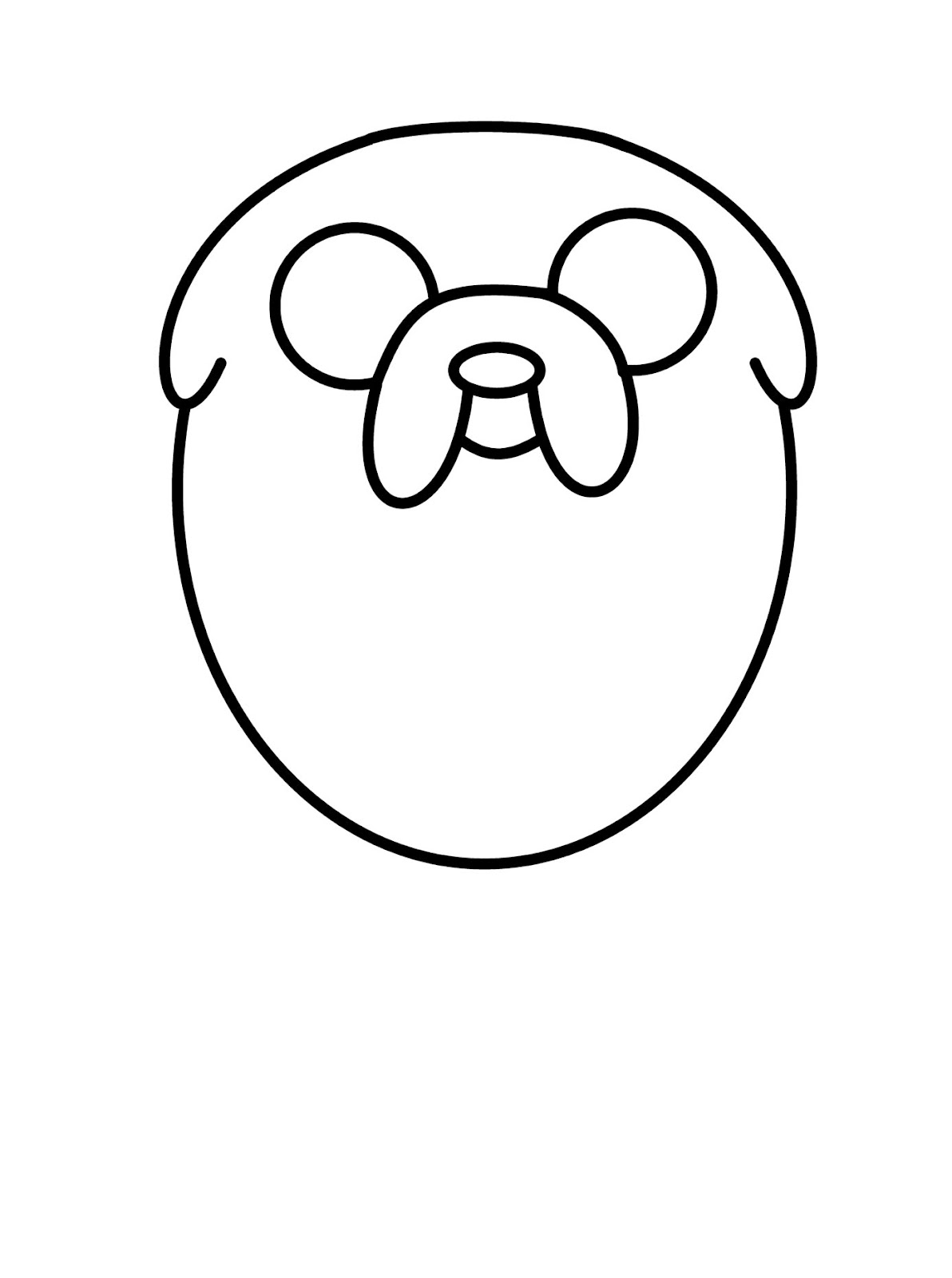 How To Draw Jake The Dog Face