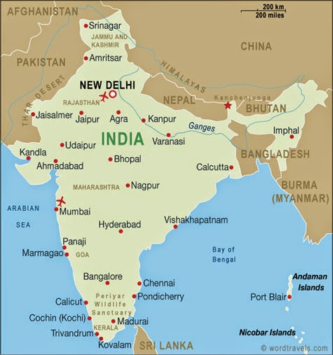 Large Scale Map Of India - United States Map