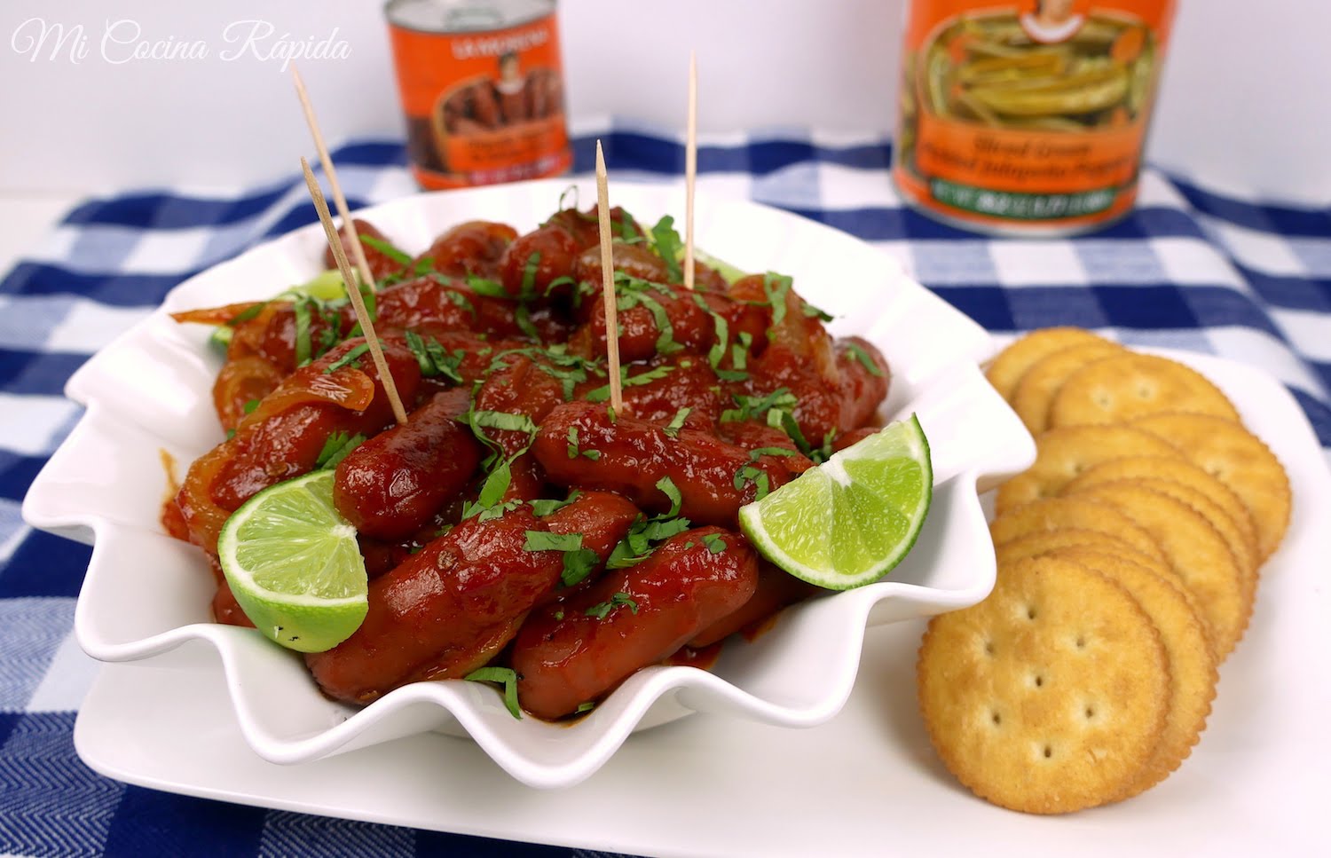 Salchichas Botaneras al Chipotle - Mi Cocina Rápida