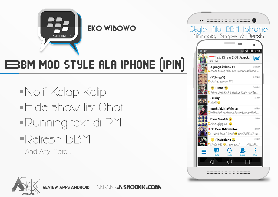 BBM Mod v2.6.0.30 Apk - Style Ala Iphone (Ipin), Tampilan Lebih ...