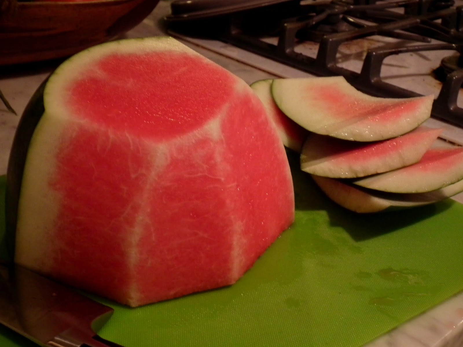2 Hungry Hearts: Compressed Watermelon Sashimi
