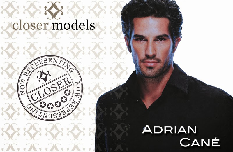 Closer Models: Now representing: modelo e ator Adrian Cané na Closer Models