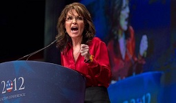 Ladies in Satin Blouses: sarah palin - red satin blouse