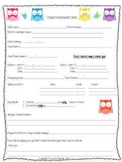 Classroom Freebies Too: Gathering Student Information