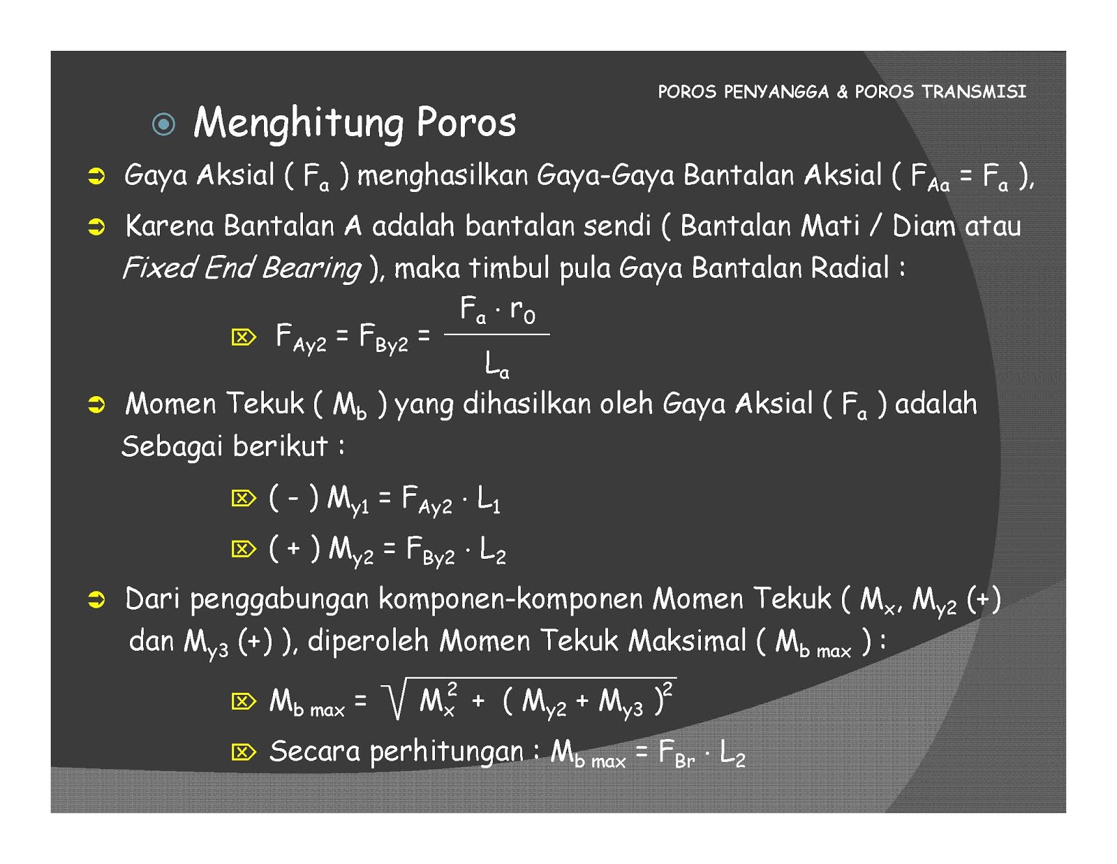Setia Adalah Tujuan ku: Poros Penyangga & Poros Transmisi
