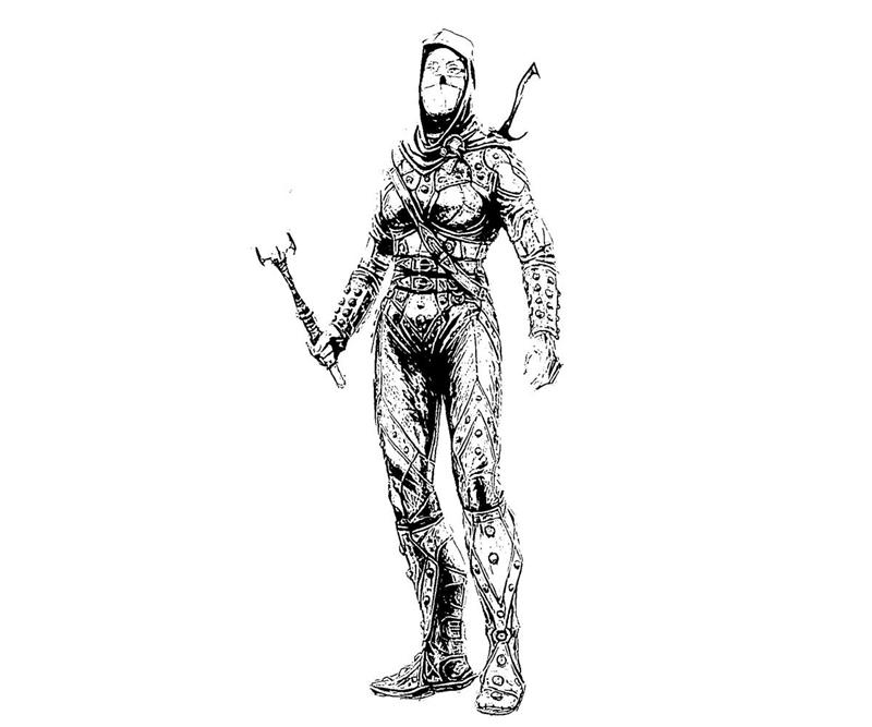 Skyrim Armour Coloring Sheets Coloring Pages