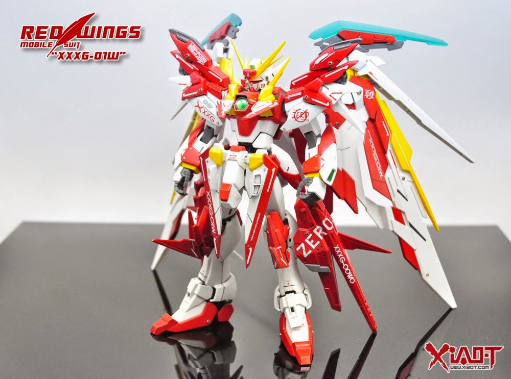 GUNDAM GUY: MG 1/100 XXXG-01W Wing Gundam 'RED WINGS' - Customized Build