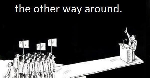 Political Cartoon- The power of the people ~ Humor Gags