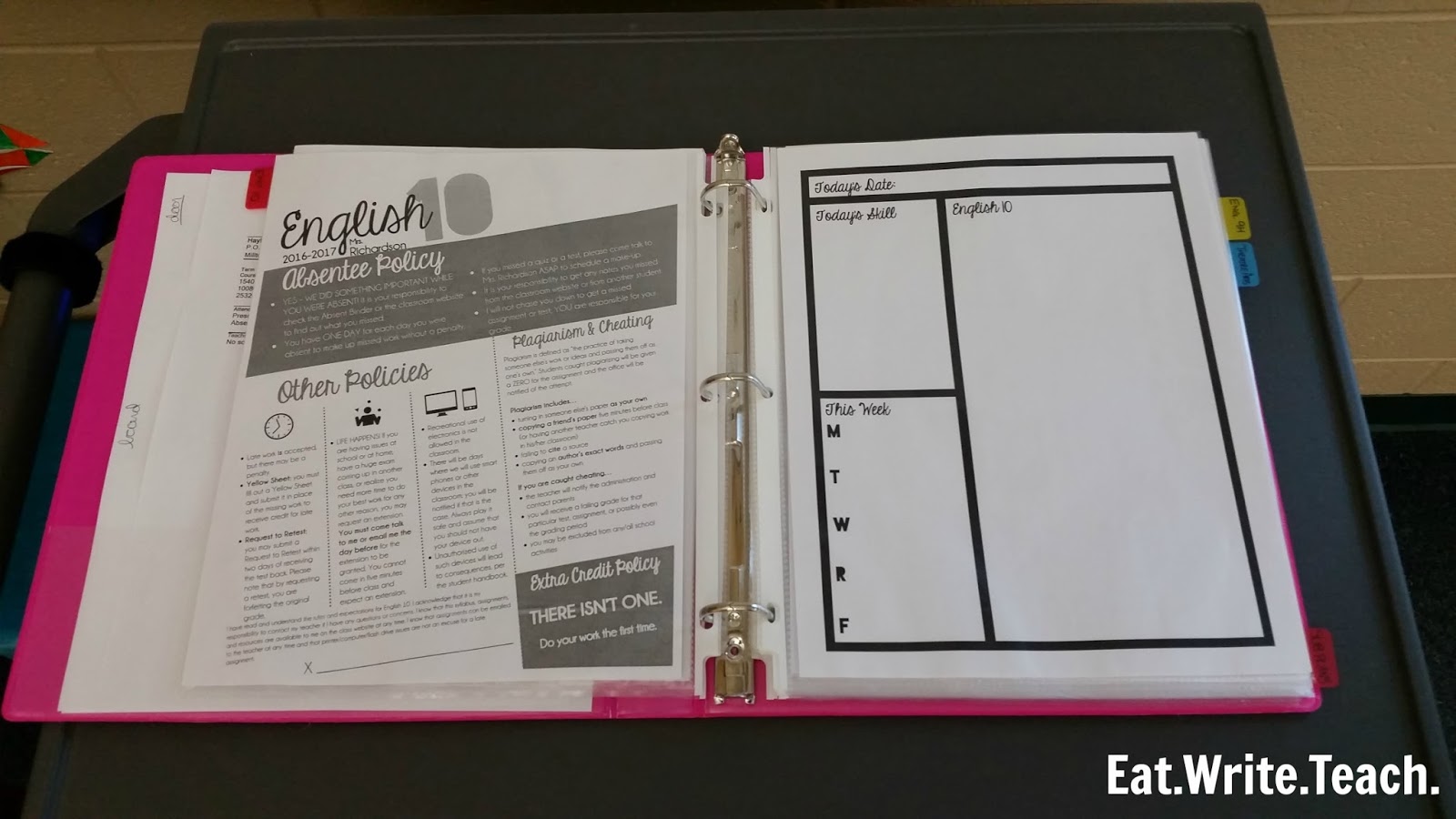 Eat. Write. Teach.: Classroom Operations Manual and an UPDATED Absent ...