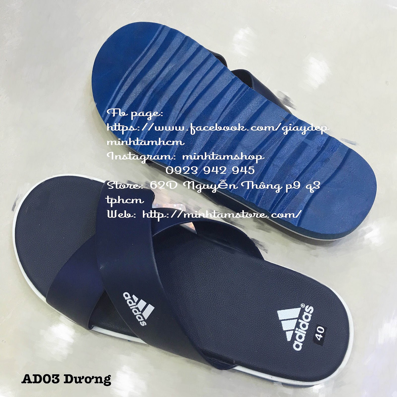 Dép Adidas Quai Chéo Nam AD03 - Minh Tâm