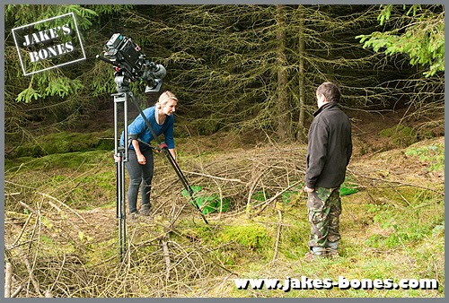 Behind the scenes filming on CBBC WIld : Jake's Bones