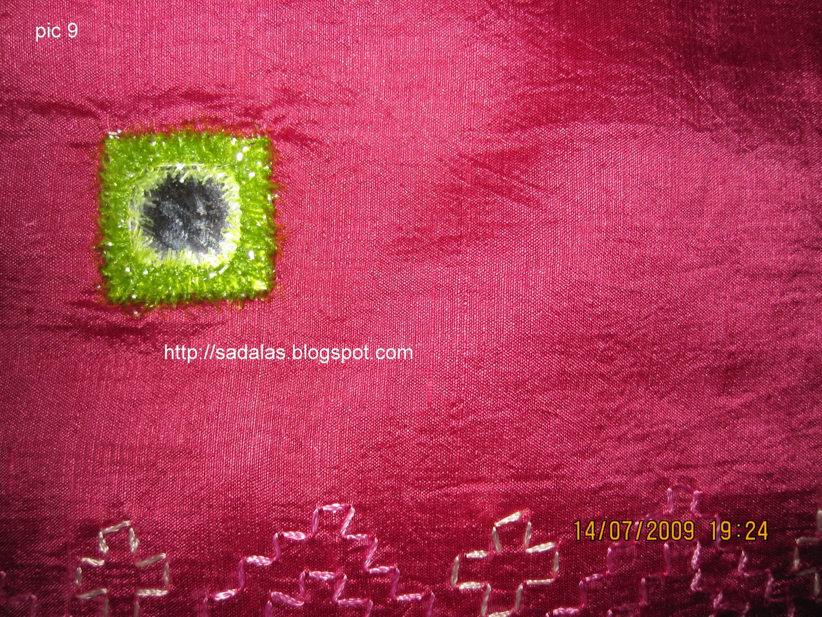 Sadala's Embroidery: Dharwadi and shisha work: Saree