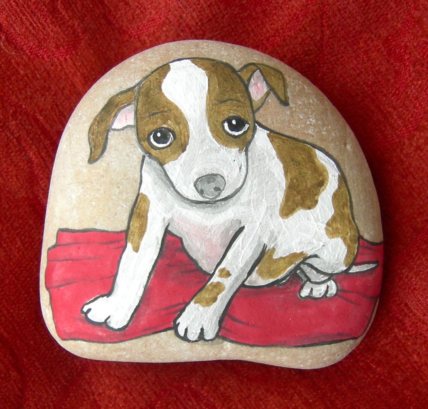 Kedibu Murales y Objetos Decorativos: Piedras pintadas: perro y gatitos