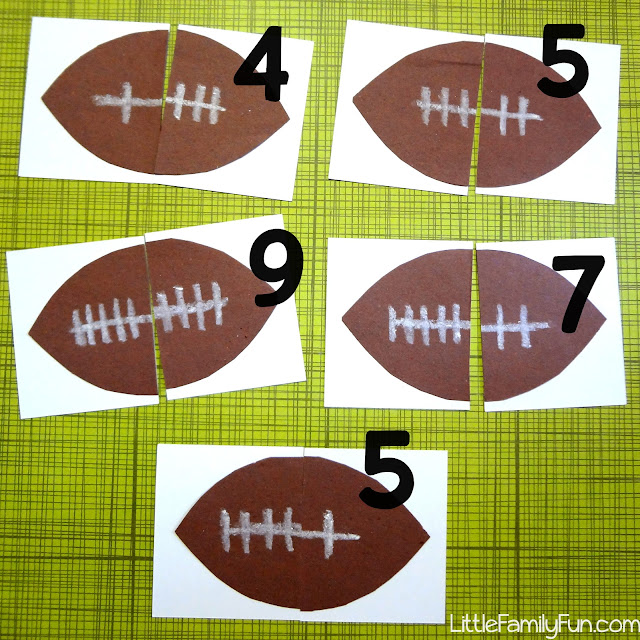 Little Family Fun: Football Laces Counting Game