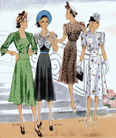 Past Beauty - Beautiful Vintage Images: 1938 Fashion from McCall's