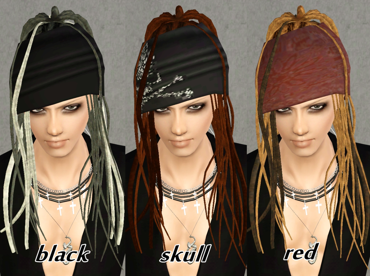 Best Daily Sims 3: S3 Hair001＆Hair02_Dreadlocks by ahiruchanet