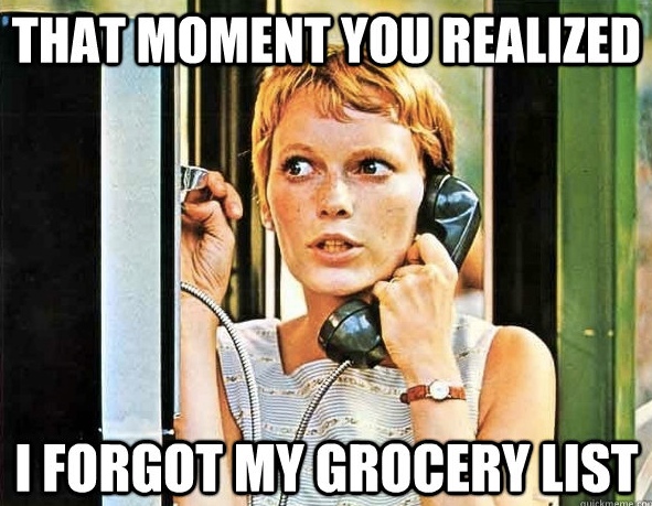 Grocery List Memes