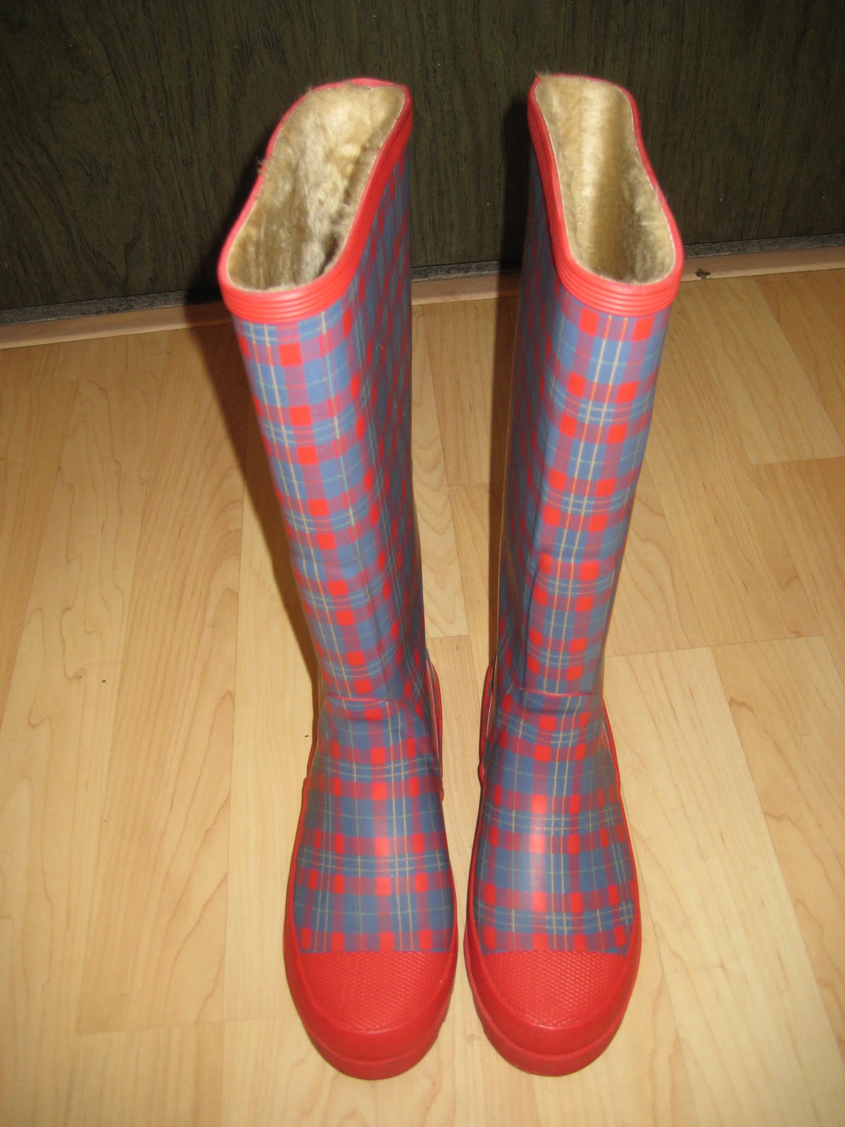My Revolving Closet: J. Crew Sherpa-Lined Tartan Wellies