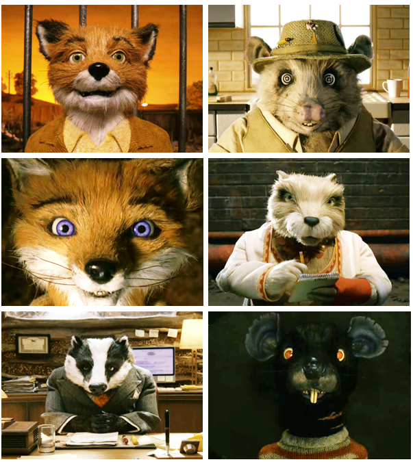 The fantastic characters from Fantastic Mr. Fox