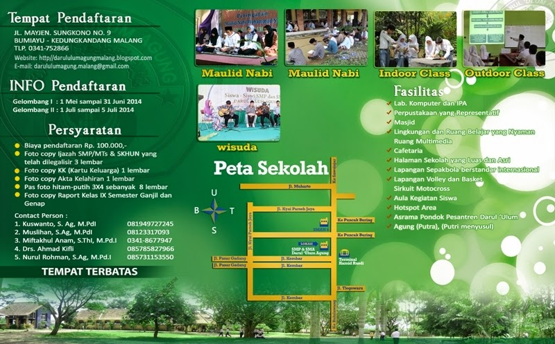 Desain Brosur PPDB ukuran A4 lipat 3 dua sisi | JASA DESAIN DAN CETAK