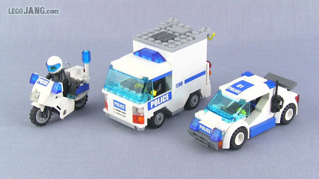 LEGO Police custom MOCs - Interceptor, Paddywagon, Motorcycle