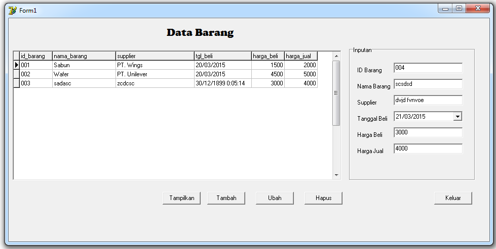 Membuat Syntax Insert, Update, Delete di Delphi 7 ~ BawelBlog