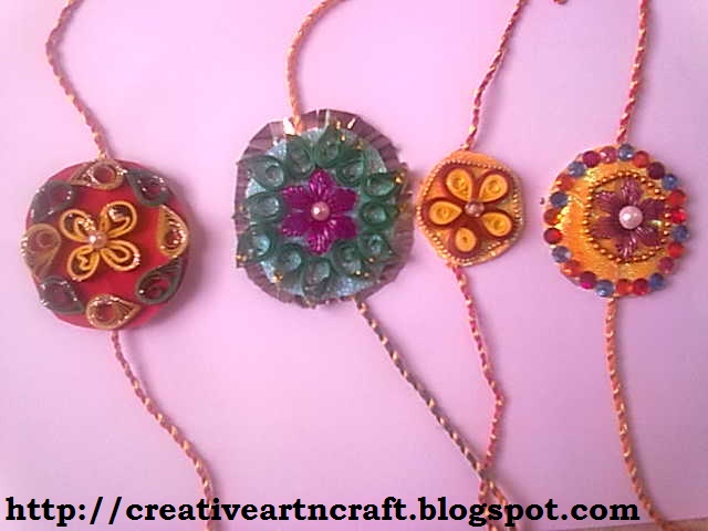 Anu's art and crafts: Quilling Rakhi