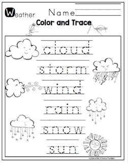 Weather Printable "No Prep" ~ Preschool Printables