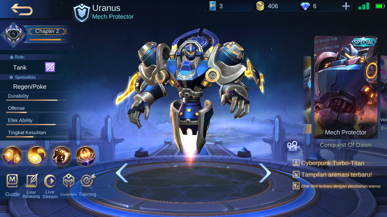 Cara Mendapatkan Skin Special Uranus Mech protector 100% Gratis Mobile ...