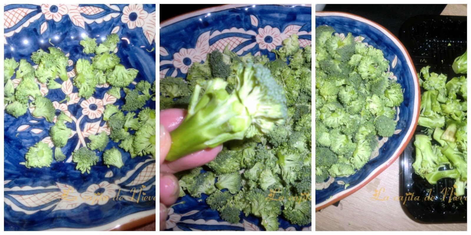 Ensalada de brócoli con frutos secos y vinagreta de mostaza y miel