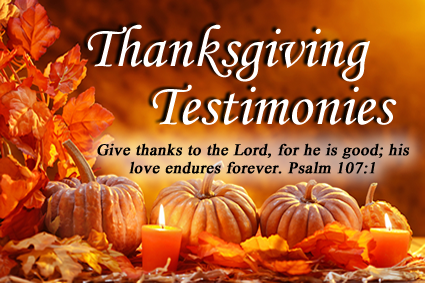 Friendship Bible Church: THANKSGIVING TESTIMONY TIME!