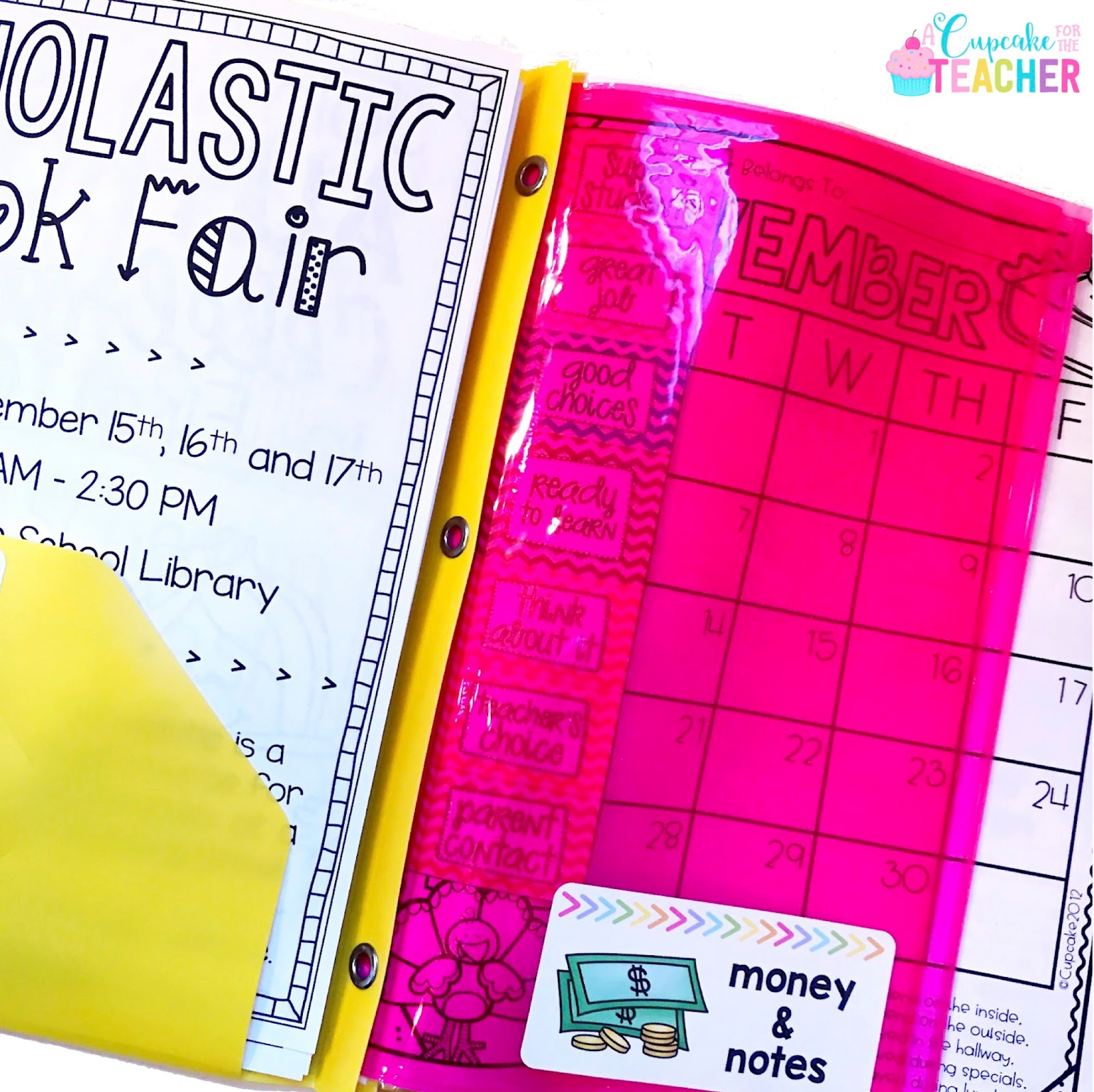 BEE Book Take Home Folders | A Cupcake for the Teacher | Bloglovin’