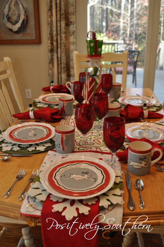 A Rudolph and Frosty Tablescape | Positively Southern