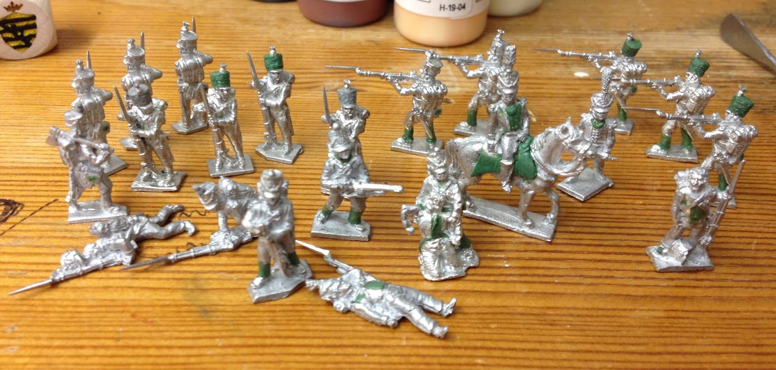 Napoleonics in Miniature: Saxon Light Infantry WIP1