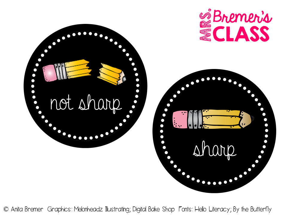 {FREE} Pencil Container Labels | Mrs. Bremer's Class