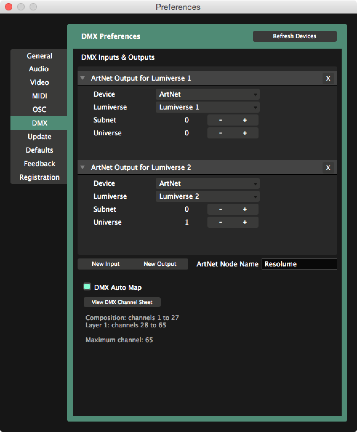 little-scale: Resolume Arena and Multiple ArtNet Universes with FastLED