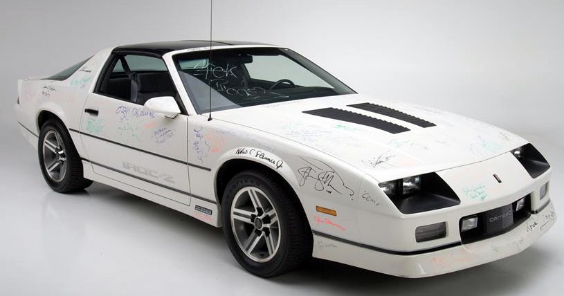 Just A Car Guy: Ever hear of the 1985 IROC Z signed by all the rock ...