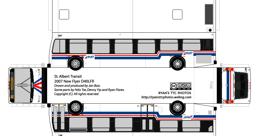 SP. Papel Modelismo: PaperBus PaperCraft 2007 New Flyer D40LFR - St ...