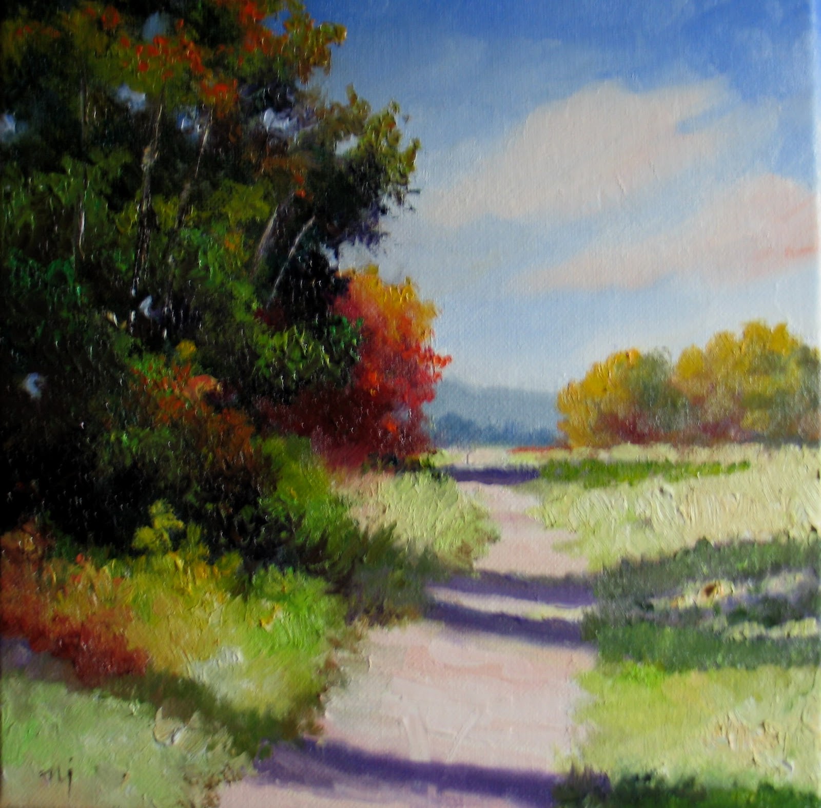 Nel's Everyday Painting: Simple Fall Walk - SOLD