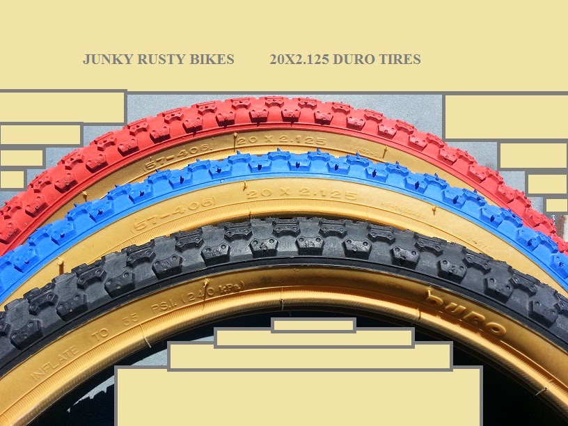 Junky Rusty Bikes Blog: Red, Blue, Black with Gum Wall 20x2.125 Duro ...