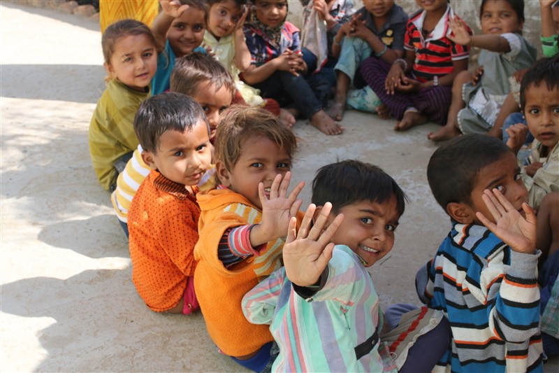 Portraits of children from an Indian village