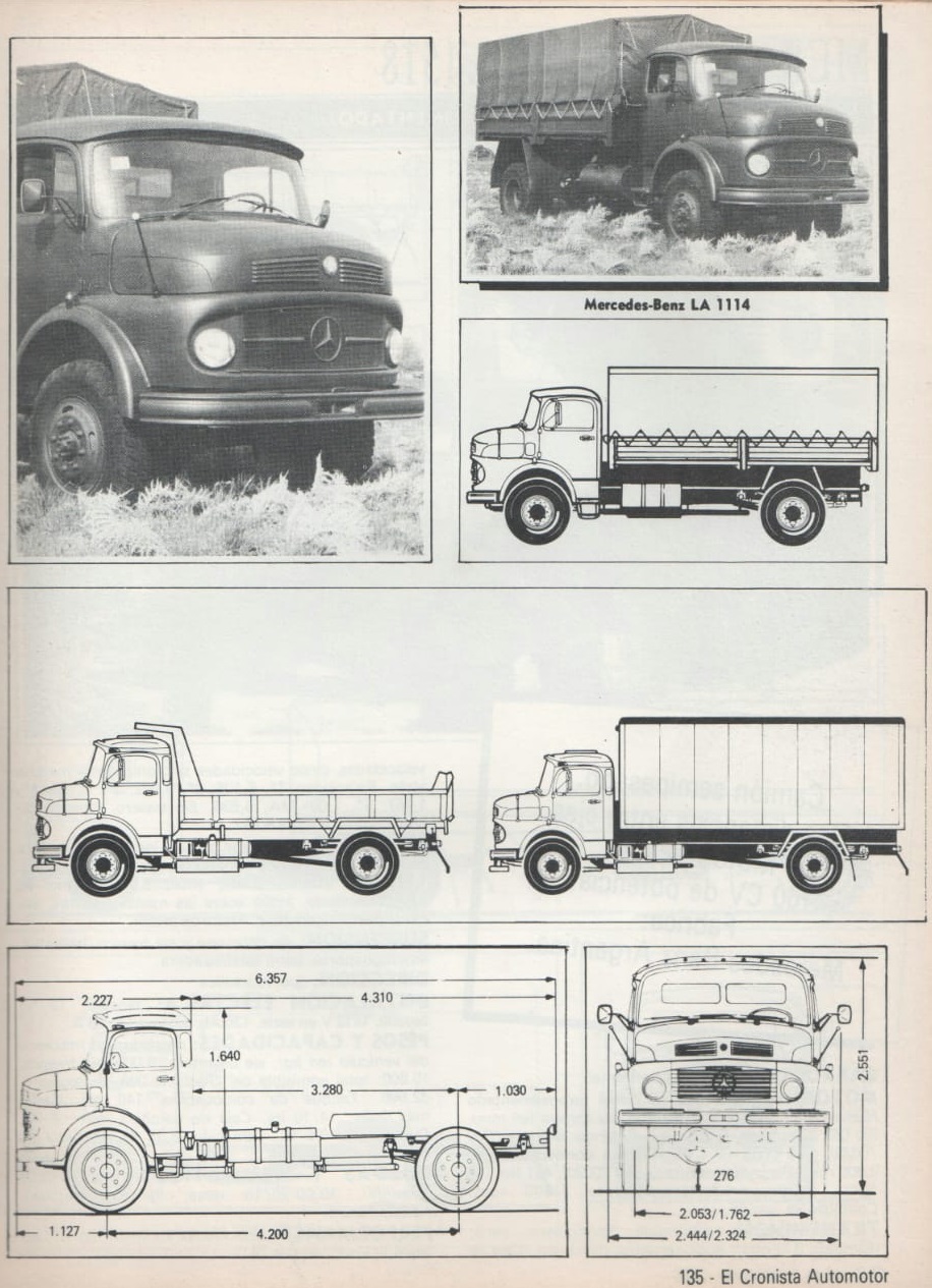 VEICULOS E ARMAMENTOS MILITARES: Mercedes Benz LA 1114 / LAS 1114