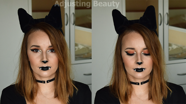 Cute Bat Halloween Makeup - Adjusting Beauty