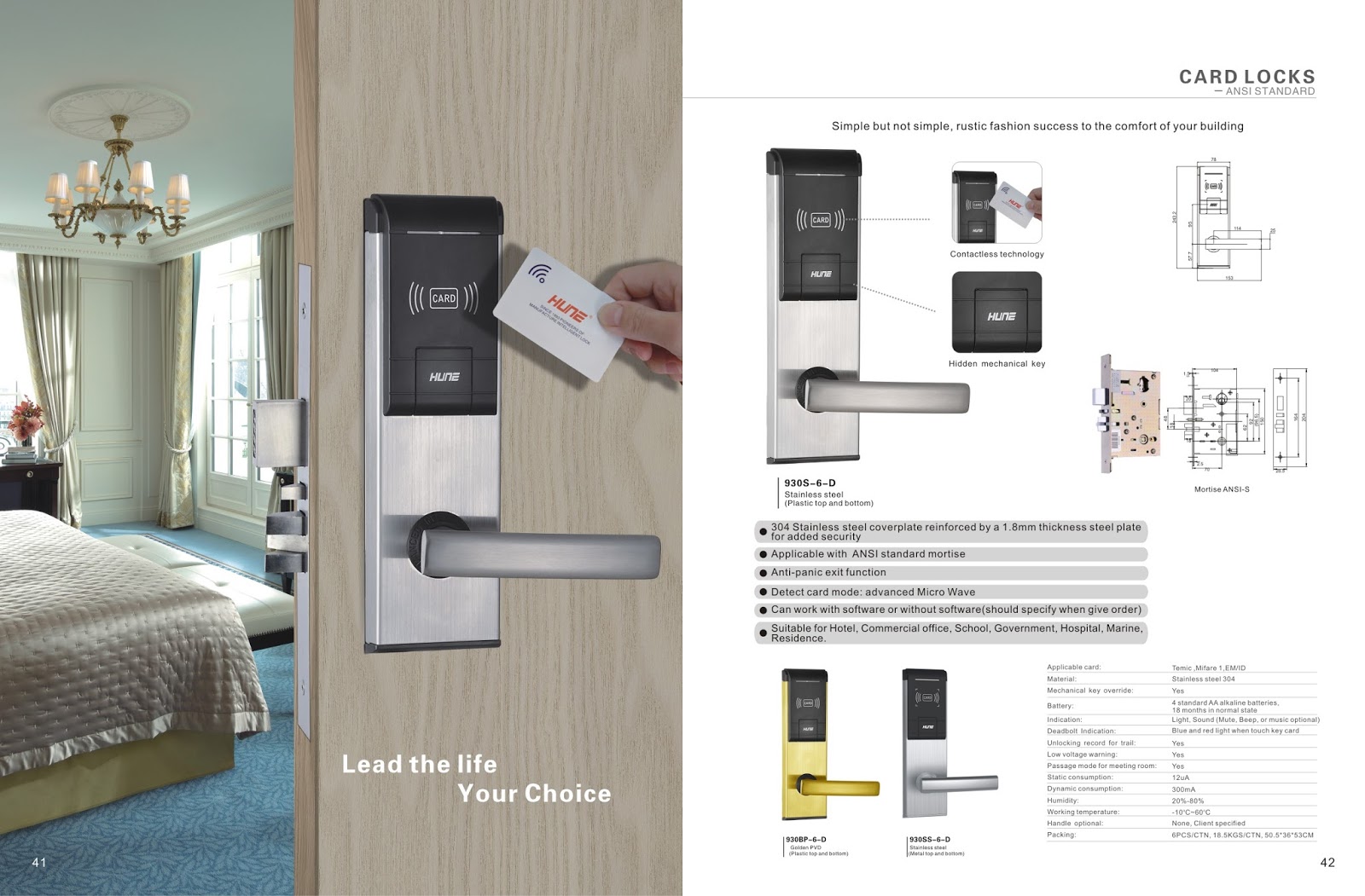 Mifare Cards, Reader And Door Lock: MIFARE CARDS FOR HOTEL DOOR LOCK