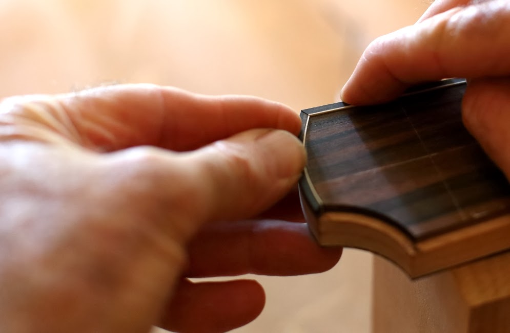 Wood With Strings: Headstock Binding Completed