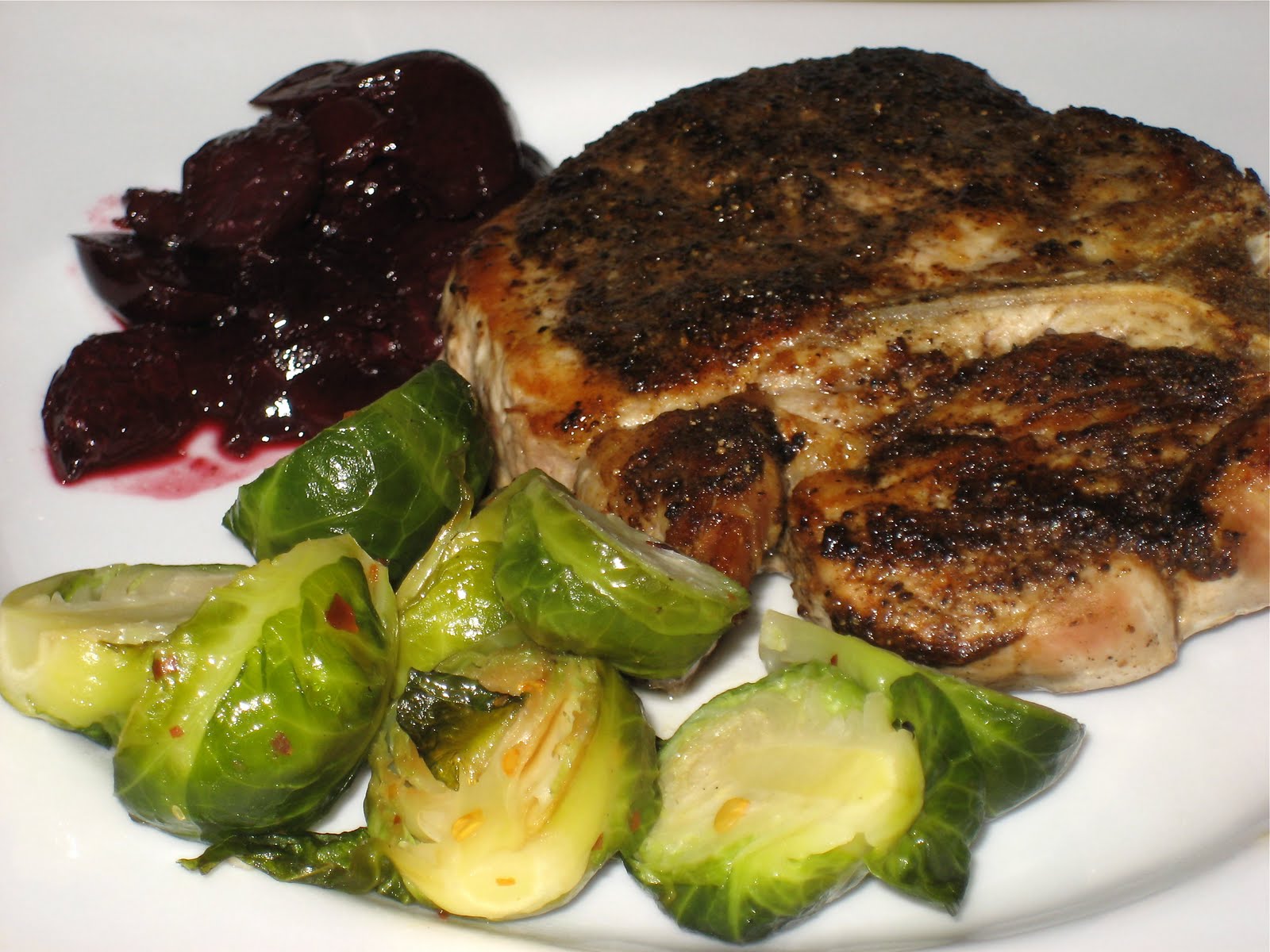 Eat, Drink, and Be Merry...: Roasted Cumin Pork Chops w/Fresh Cherry ...