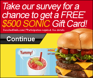 Free Sonic gift card! - Free Stuff